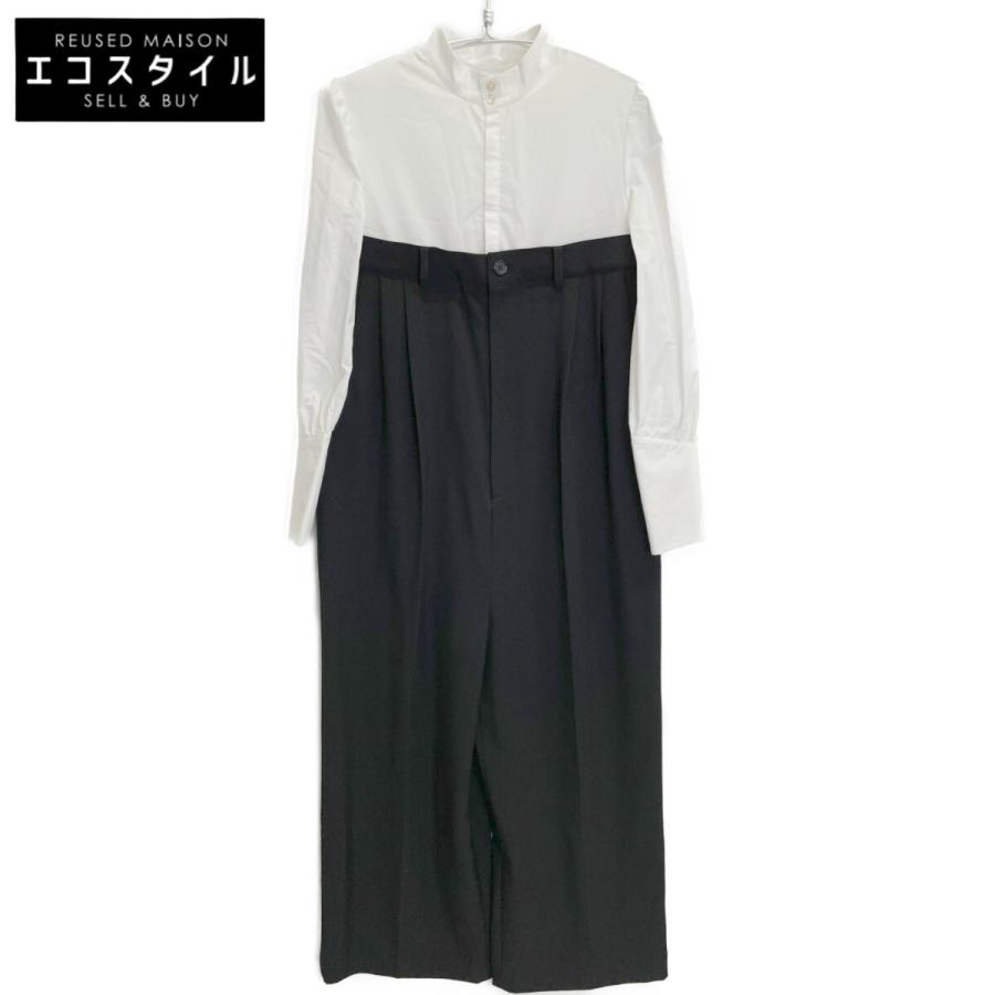 AMERI アメリ ブラック×ホワイト SHIRT DOCKING COMBINAISON ホワイト ブラック S ジャケット コットン レディース 中古 : ブランドリユースショップエコス ...