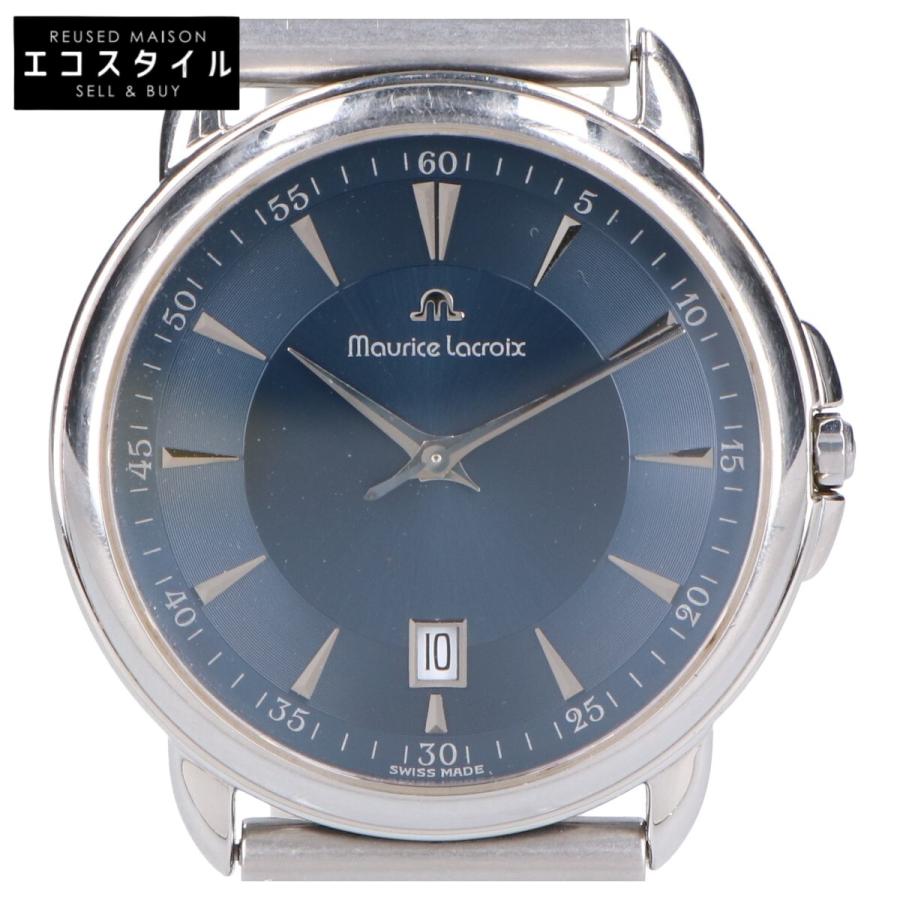 MAURICE LACROIX モーリスラクロア 69572 レ・クラシック デイト クオーツ 腕時計 シルバー メンズ : ブランドリユース ...