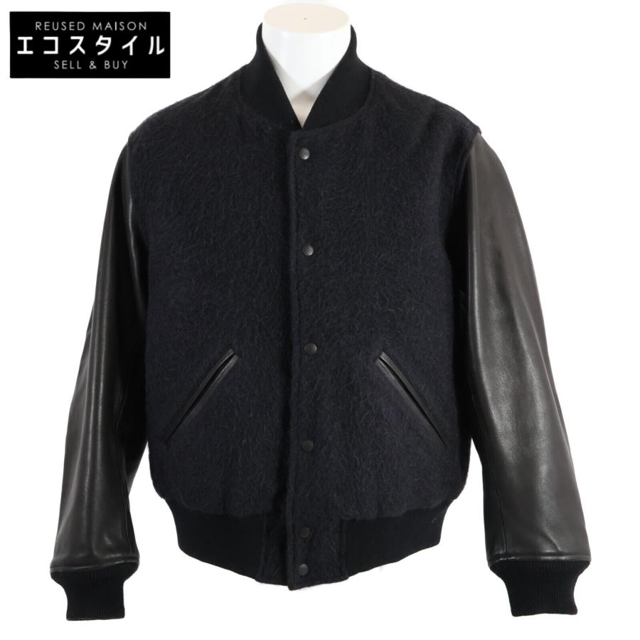 美品/20AW COMOLI コモリ アルパカxレザー アワード ジャケット 3 ブラック/ネイビー メンズ : ブランドリユースショップエコスタイル - 通販 - Yahoo!ショッピング