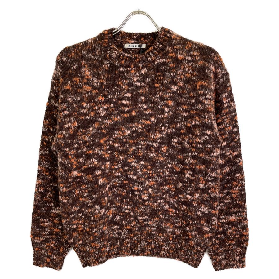 AURALEE オーラリー A22AP02MS WOOL MIX COLOR SLUB YARN KNIT ブラウン 0 トップス ウール レディース 中古 : ブランドリユースショップエコス ...