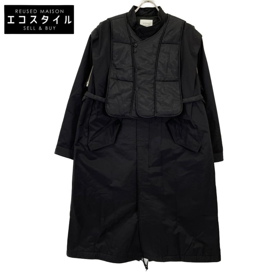 AMERI アメリ 01320720740 ブラック ナイロン メニーウェイ キルト モッズコート S コート ポリエステル レディース 中古 : ブランドリユースショップエコスタイル ...