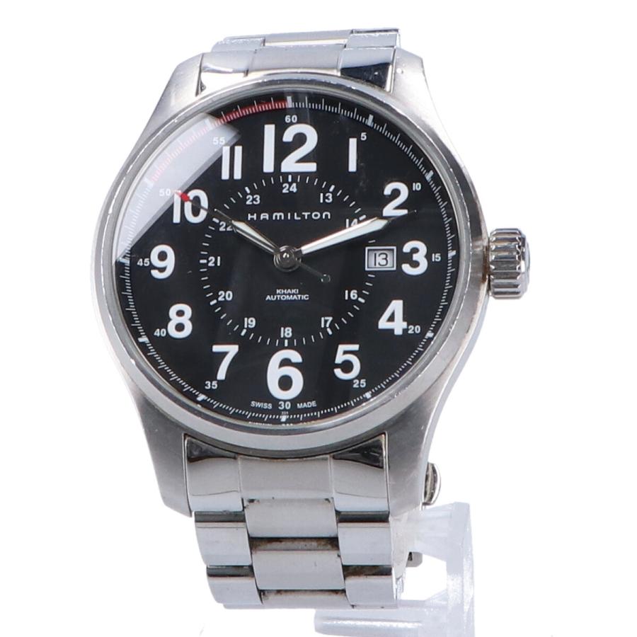 HAMILTON ハミルトン H70615133 カーキ フィールド Khaki Officer Auto 自動巻き 腕時計 シルバー メンズ ...