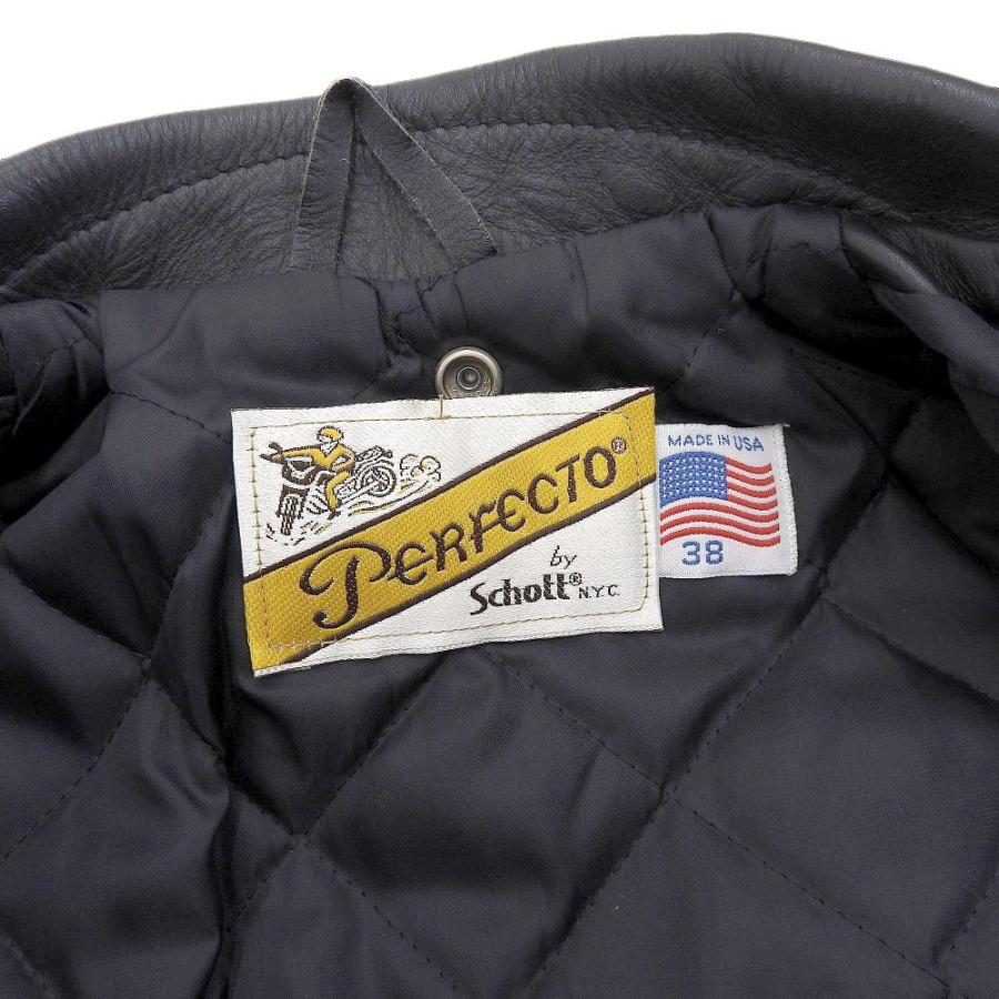 Schott N.Y.C SCHOTT ショット 618F カウレザー 星条旗 ダブルライダース ジャケット 38 ブラック メンズ : ブランドリユースショップエコスタイル - 通販 ...