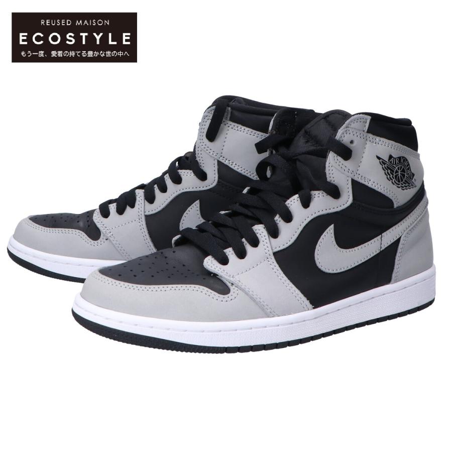 NIKE ナイキ 555088-035 エアジョーダン1レトロハイオリジナル シャドウ2.0 スニーカー US9 BLACK/LIGHT ...