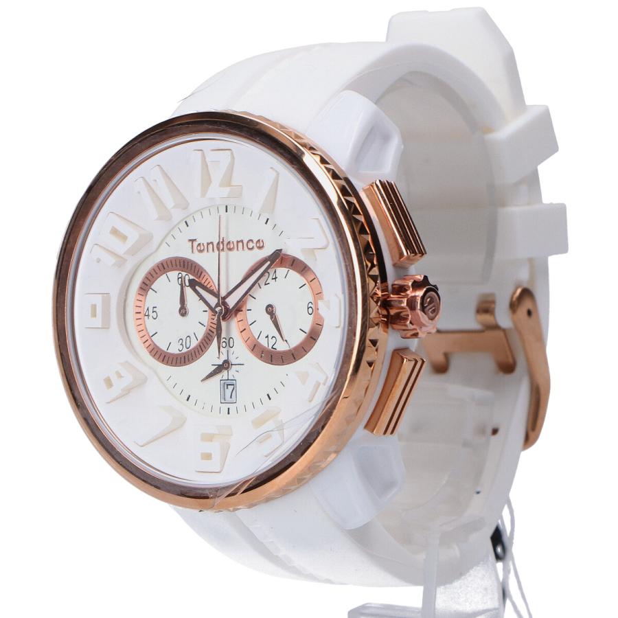 Tendence 新品未使用 テンデンス 02046014 Gulliver Round ガリバー ラウンド クロノグラフ 腕時計 WHITE ...