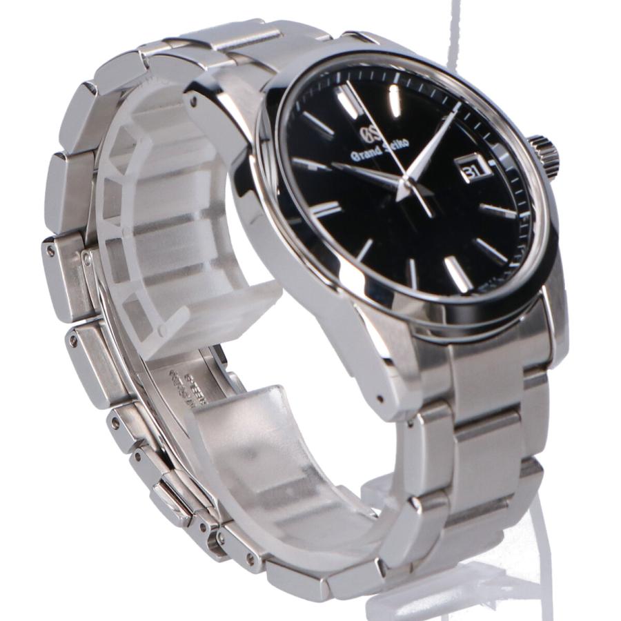 新品同様/ Grand Seiko グランドセイコー SBGX255 9F 黒文字盤 クオーツ ウォッチ 腕時計 シルバー メンズ ...