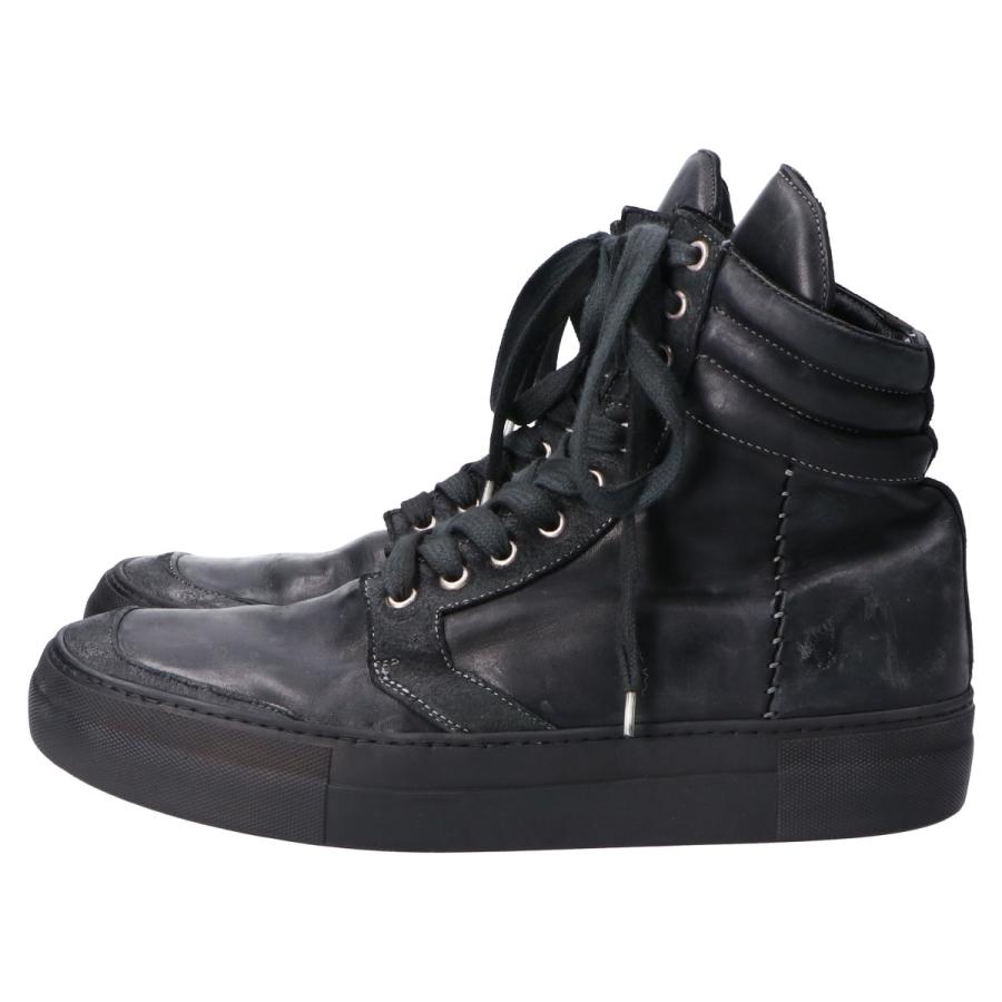 美品 incarnation インカネーション REVERSE HIGH CUT BB-1 SNEAKER / HORSE COMBI LEATHER PIECE DYED ハイカット ...