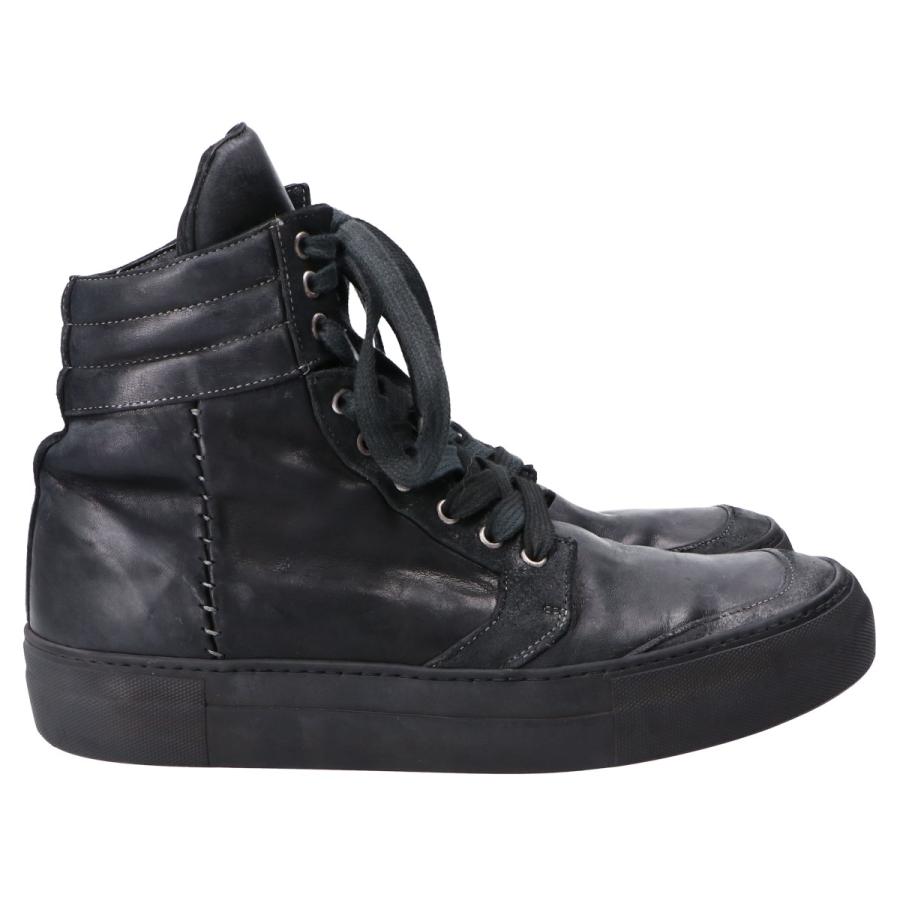 美品 incarnation インカネーション REVERSE HIGH CUT BB-1 SNEAKER / HORSE COMBI LEATHER PIECE DYED ハイカット ...
