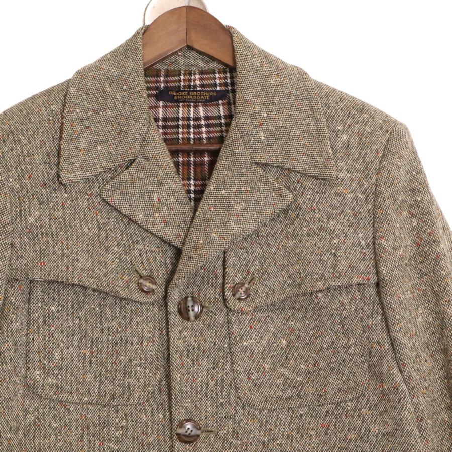 BROOKS BROTHERS（ブルックスブラザーズ） 【brooksgate】60-70s 裏地チェック ツイード ジャケット カーキ ...