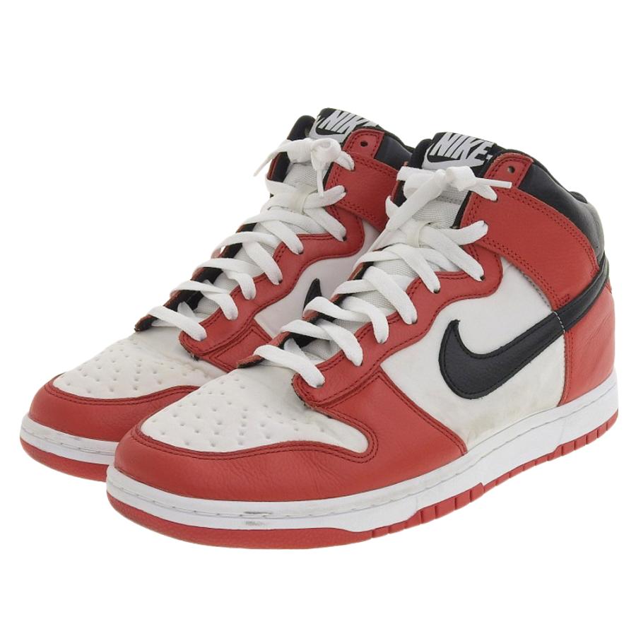 NIKE（ナイキ） NIKI レッド バイ ユー ダンク ハイ 365 スニーカー シューズ メンズ ホワイト レッド ブラック 30cm ...