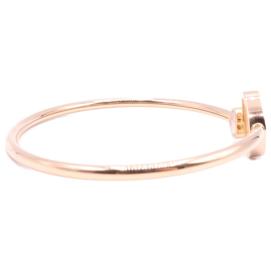 Chopard 新品同様/ ショパール 857482-5303 750 0.05ctダイヤモンド マザーオブパール ハッピーハート バングル ...