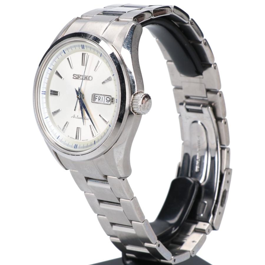 SEIKO セイコー SARY055 4R36 PRESAGE プレザージュ デイデイト シースルーバック 自動巻き 腕時計 シルバー ...