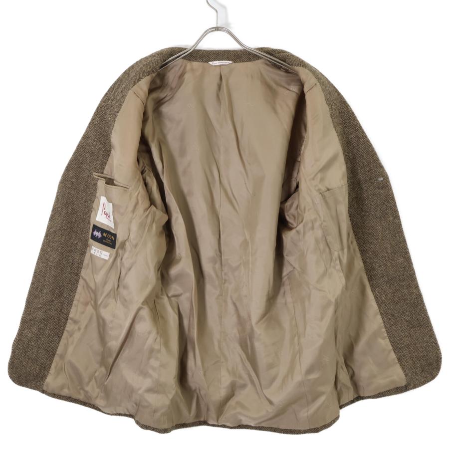 美品/ PAPAS パパス D0494FJ 010 MOON社生地 ウール ツイード シングル ジャケット L ブラウン メンズ : 2877100000036356 : ブランドリユース ...