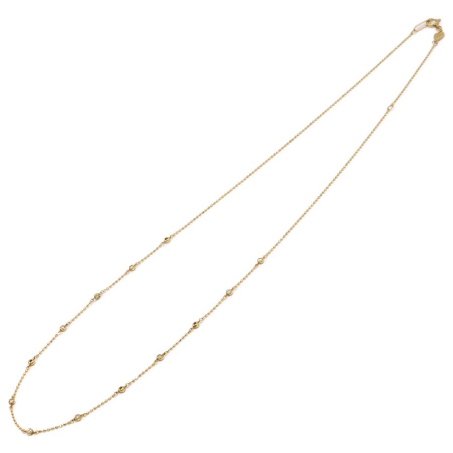 agete アガット K18 0.13 13Pダイヤモンド ネックレス イエローゴールド レディース : ブランドリユースショップエコスタイル - 通販 - Yahoo!ショッピング