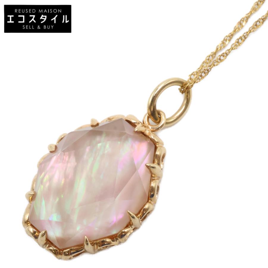 agete アガット 14053117047 K10 オーロラ クリスタル/マザーオブパール ペンダントトップ・K18 チェーン ネックレス : ブランドリユースショップエコスタイル - 通販 ...