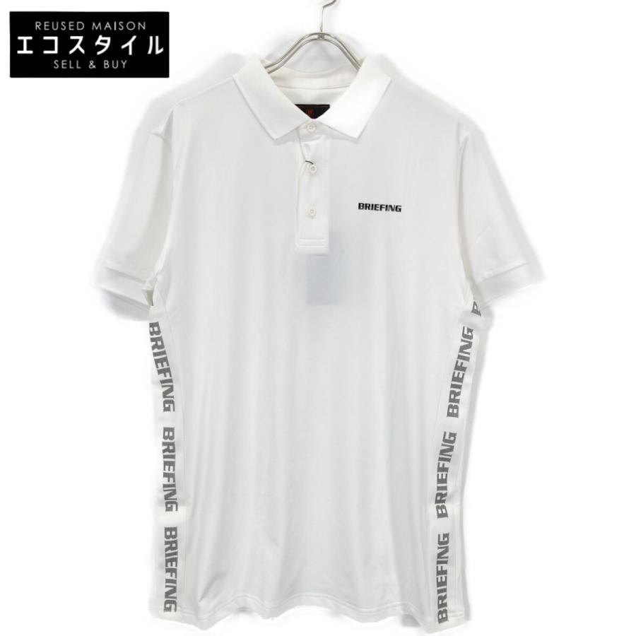 BRIEFING ブリーフィング BRG231M05 ホワイト MS SIDE LOGO LINE POLO L トップス ポリエステル メンズ 中古 : ブランドリユースショップエコスタイル ...