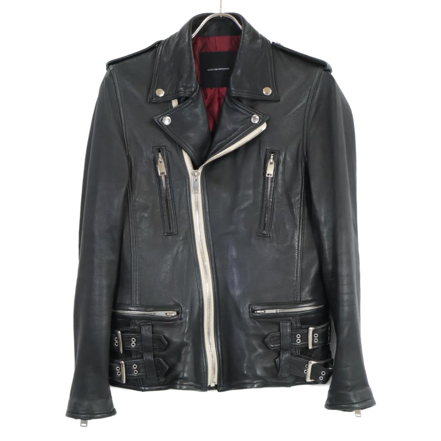Moonage Devilment ムーンエイジデビルメント mjk-0162 羊革 ダブルライダース ジャケット 44 ブラック メンズ : ブランドリユースショップエコスタイル - 通販 ...