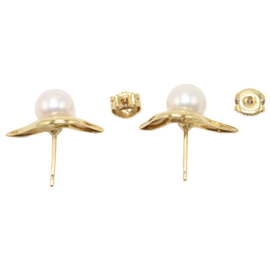 MIKIMOTO 美品 ミキモト K18 7.5mmパール ピアス イエローゴールド レディース : ブランドリユースショップエコスタイル - 通販 - Yahoo!ショッピング