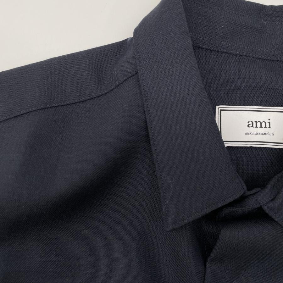 AMI PARIS アミパリス ネイビー H18C001.218 ウール100 ロングスリーブ