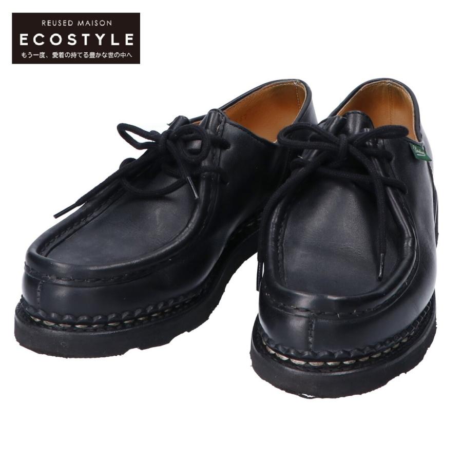 美品 Paraboot パラブーツ MICHAEL ミカエル レザーチロリアンシューズ UK4 ブラック レディース : ブランドリユース ...