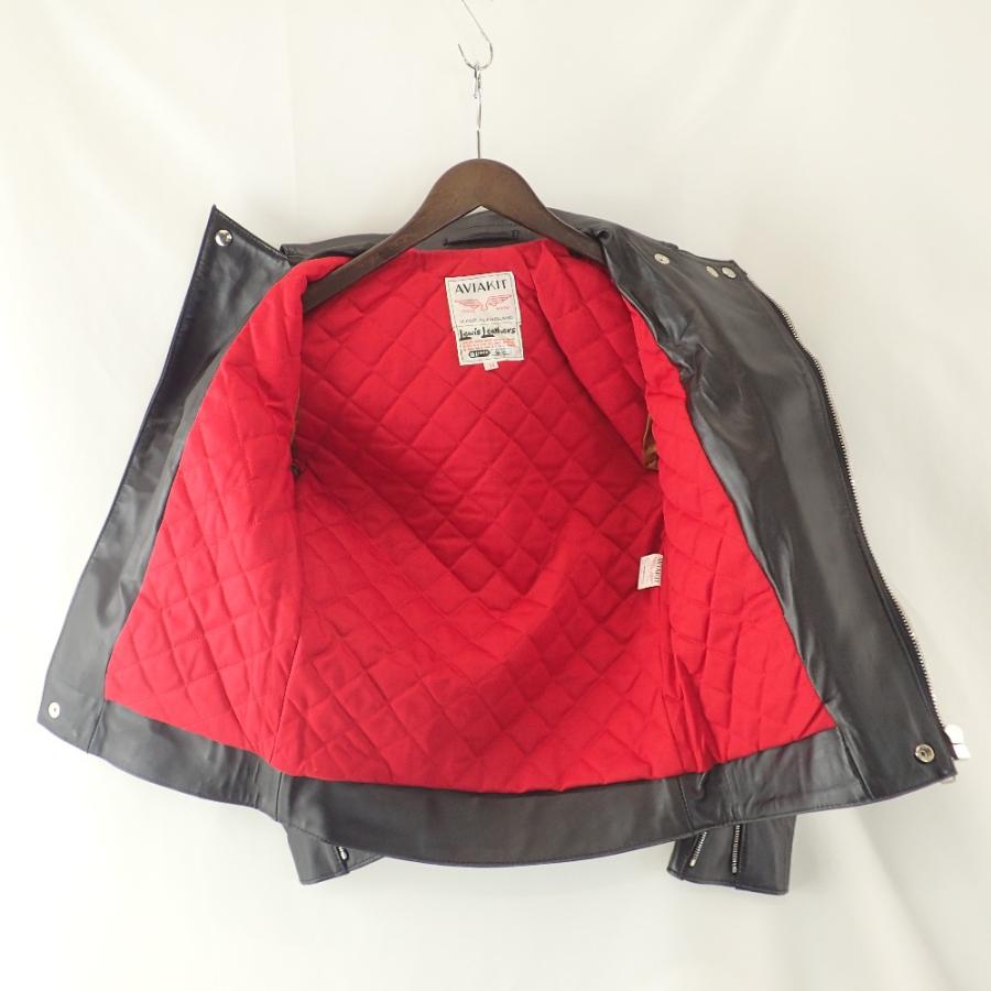 Lewis Leathers ルイスレザー 391T タイトフィット スクエアパッチ カウハイド ライトニング ダブルライダース ジャケット 34 メンズ : ブランドリユースショップエコス ...