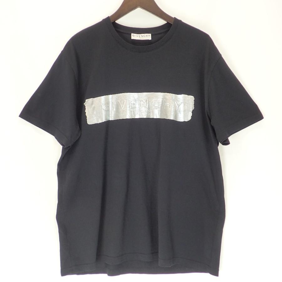 美品/国内正規 GIVENCHY ジバンシィ BM711D3002 3Dメタリックロゴ クルーネック 半袖Tシャツ/ トップス M ブラック メンズ : ブランドリユースショップエコスタイル ...
