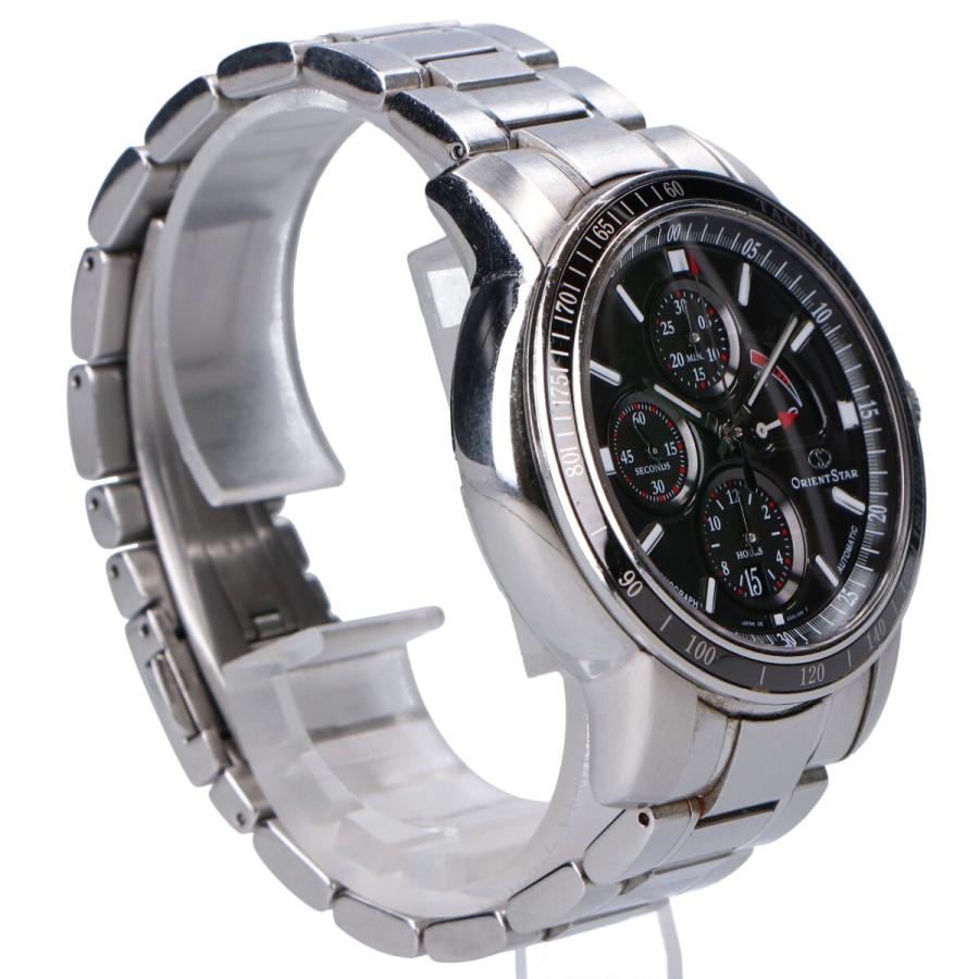 ORIENT STAR オリエントスター WZ0011DS クラブマン クロノグラフ 自動巻き 腕時計 シルバー : ブランドリユースショップ ...