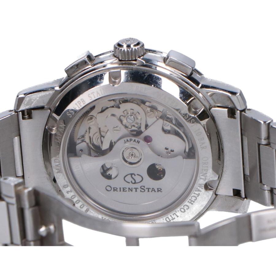ORIENT STAR オリエントスター WZ0011DS クラブマン クロノグラフ 自動巻き 腕時計 シルバー : ブランドリユースショップ ...