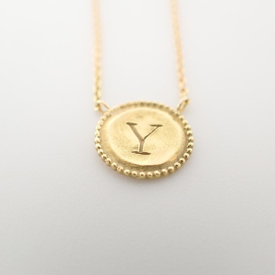 美品 GIGI ジジ K18 Y イニシャルコイン ネックレス イエローゴールド レディース : ブランドリユースショップエコスタイル - 通販 - Yahoo!ショッピング