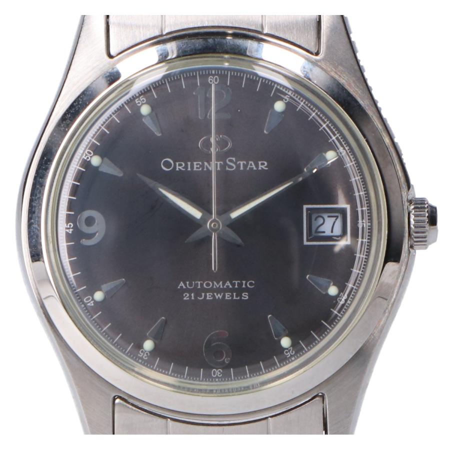 美品/ ORIENTSTAR オリエントスター WZ0101PF デイト 自動巻き 腕時計 シルバー/ブラック メンズ : ブランドリユースショップエコスタイル - 通販 - Yahoo!ショッピング