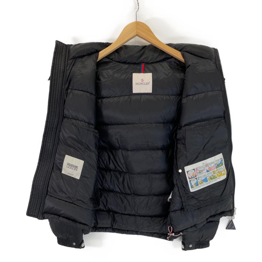 MONCLER（モンクレール） BRAMANT ダブルロゴワッペン フード付ダウン ジャケット 1 ブラック メンズ : ブランドリユース ...