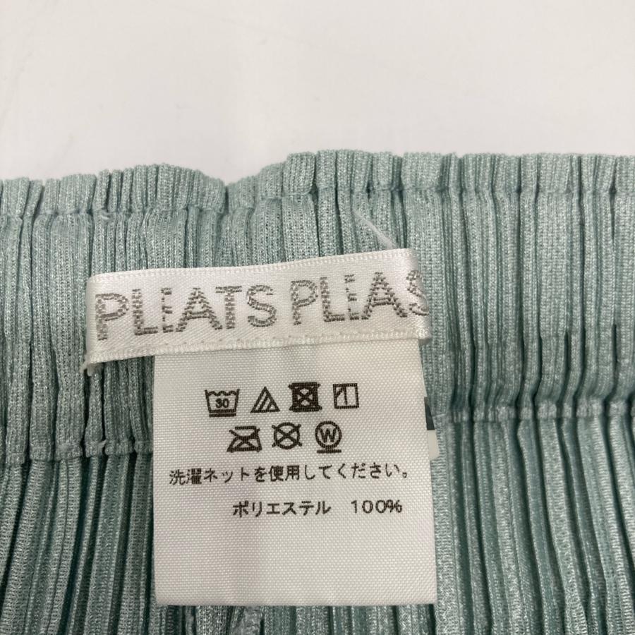 美品/ PLEATS PLEASE プリーツプリーズ PP13-JF423 プリーツ ワイドパンツ/ ボトムス 3 ライトグリーン レディース : ブランドリユースショップエコスタイル ...