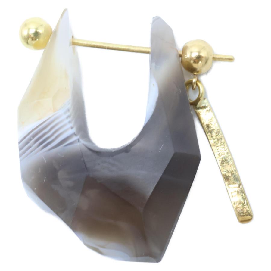 MONAKA jewellery モナカジュエリー K18 ロック ピアス メノウ シングル 片耳 イエローゴールド/ブラウン系 レディース : ブランドリユースショップエコスタイル - 通販 ...