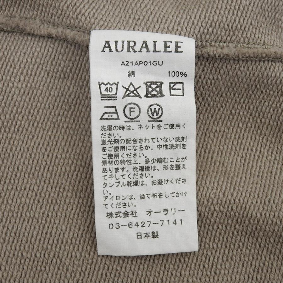 AURALEE オーラリー SUPER SOFT HEAVY SWEAT P/O PARKAパーカ コットン100% トップス メンズ グレー 4 A21AP01GU : ブランドリユース ...