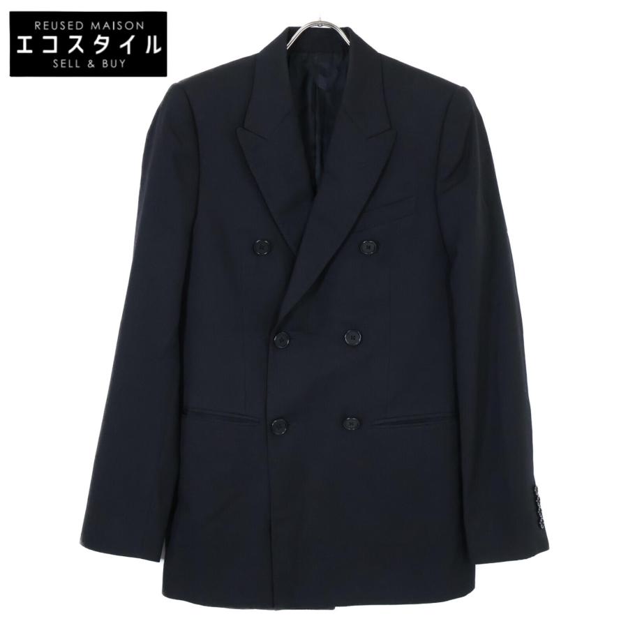 CELINE 国内正規/ セリーヌ 2V092650D ウールギャバジン クラシック ダブル ジャケット 44 ブラック メンズ : ブランドリユースショップエコスタイル - 通販 ...