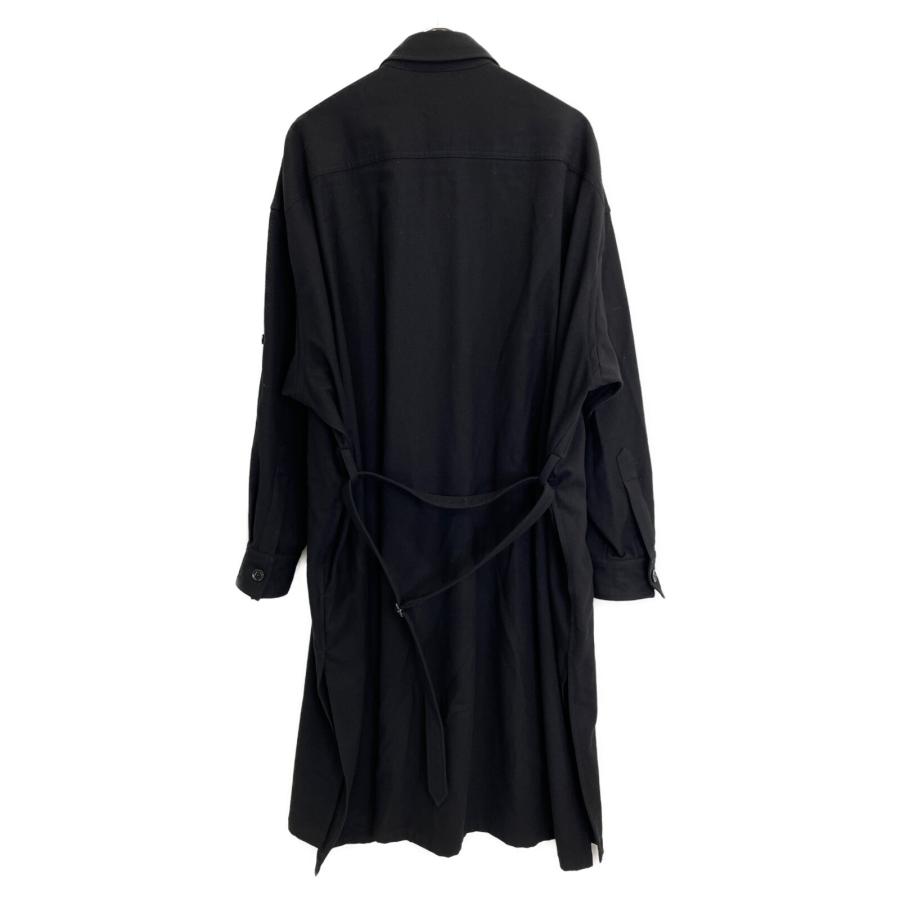 Y's ワイズ YR-D06-101 FLANNEL CHEST POCKET SHIRT DRESS ブラック 1 ワンピース ウール レディース 中古 : ブランドリユースショップエコス ...