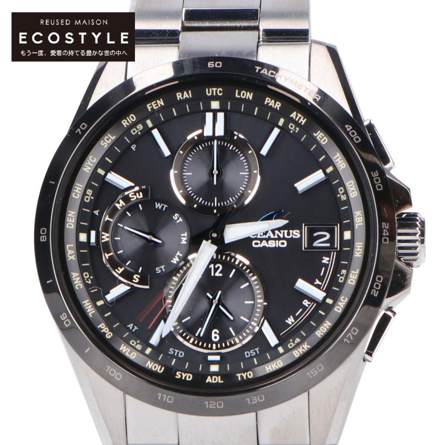 CASIO 新品同様 カシオ OCW-T2600J-1AJF OCEANUS オシアナス タキメーター マルチバンド6 タフソーラー電波 腕 ...