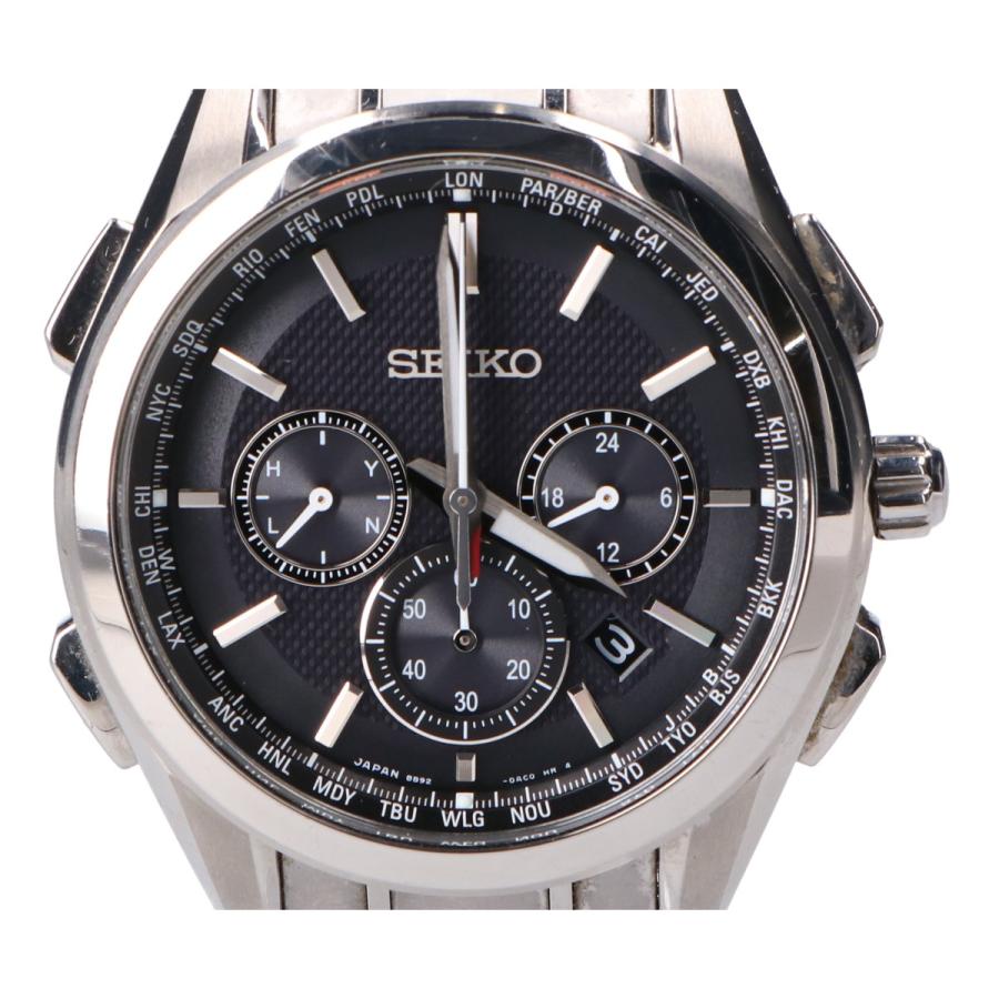 SEIKO セイコー SAGA197 8B92 BRIGHTZ ブライツ フライトエキスパート クロノグラフ ソーラー電波 腕時計 シルバー : ブランドリユースショップエコスタイル - 通販 ...