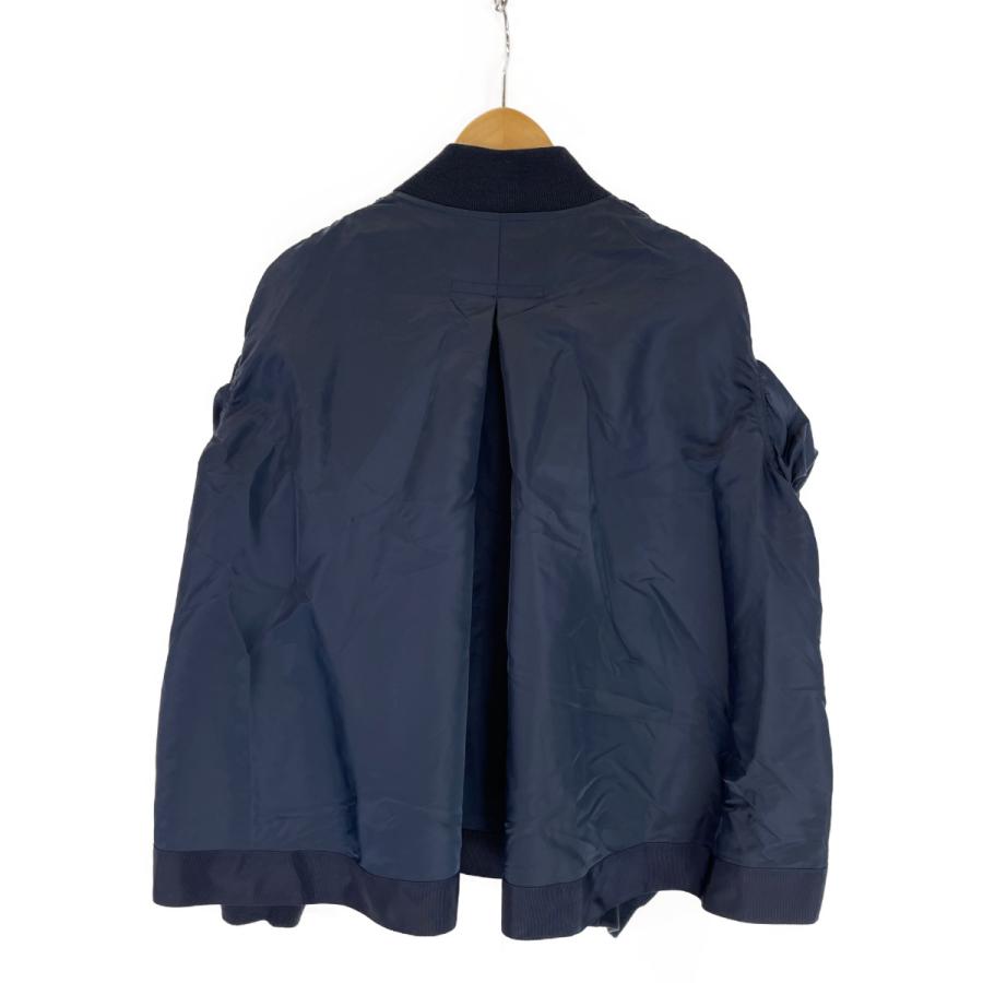 sacai サカイ scw-065 ブラック MA-1 ブルゾン ジャケット ネイビー 3 ナイロン レディース 中古 : ブランドリユース ...