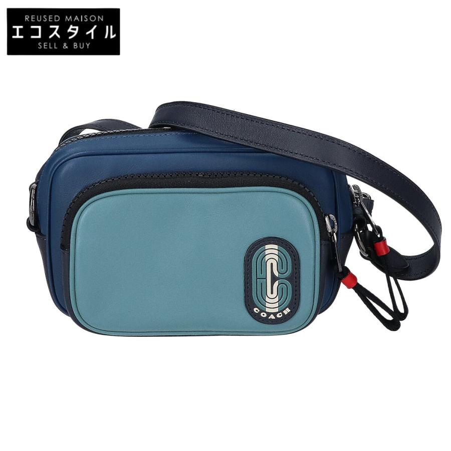 COACH 美品/ コーチ C4296 バイカラー ミニ ショルダーバッグ ブルー系 レディース : ブランドリユースショップエコスタイル ...