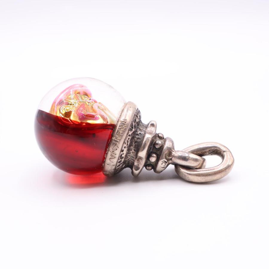 STARLINGEAR スターリンギア STERLING スカル マーブル ペンダントトップ シルバー/レッド メンズ : ブランドリユース ...