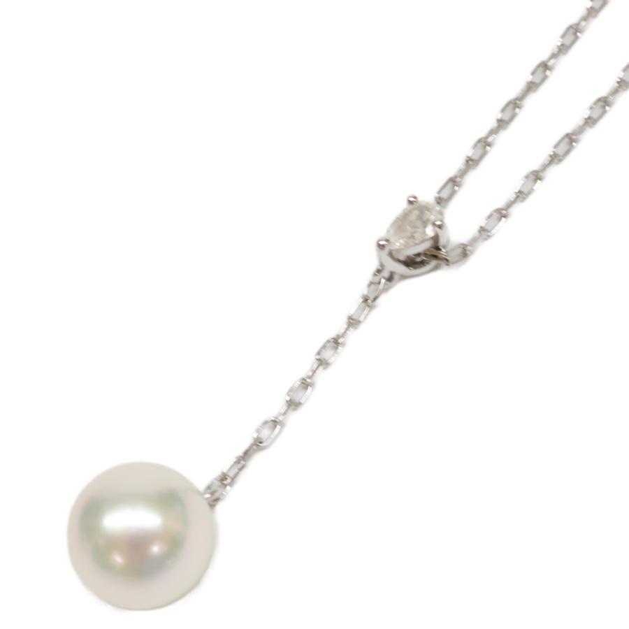 MIKIMOTO ミキモト K18 7mmパールxダイヤモンド ネックレス ホワイトゴールド レディース アクセサリー ジュエリー : ブランドリユースショップエコスタイル - 通販 ...