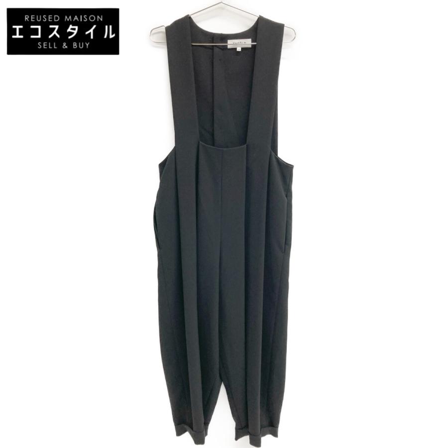 ENFOLD エンフォルド 22SS ブラック 300FS231 1730 ストレッチダブルクロス コクーンサロペット ブラック 38 ワンピース ポリエステル レディース 中古 ...