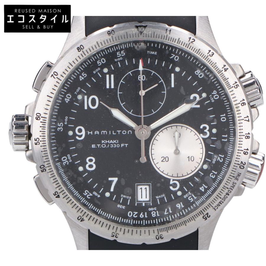 HAMILTON（ハミルトン） 美品 H77612333 カーキ アビエーション ETO Chrono Quartz クオーツ 腕時計 ...