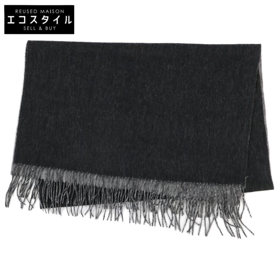 美品 JOHNSTONS ジョンストンズ カシミヤ フリンジ マフラー ブラック/グレー : ブランドリユースショップエコスタイル - 通販 - Yahoo!ショッピング