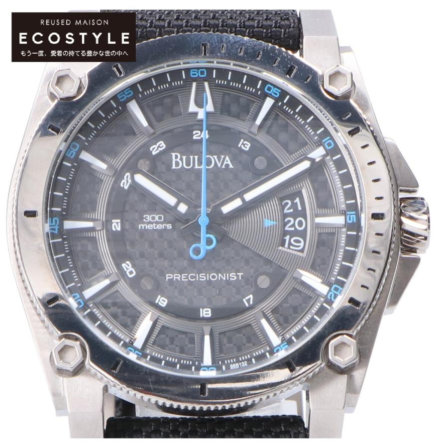 美品 BULOVA ブローバ 96B132 PRECISIONIST Champlain プレシジョニストシャンプレーン デイト ナイロン ...