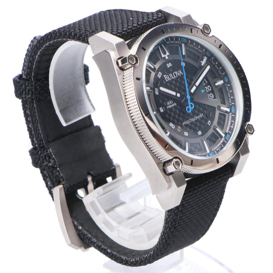 美品 BULOVA ブローバ 96B132 PRECISIONIST Champlain プレシジョニストシャンプレーン デイト ナイロン ...