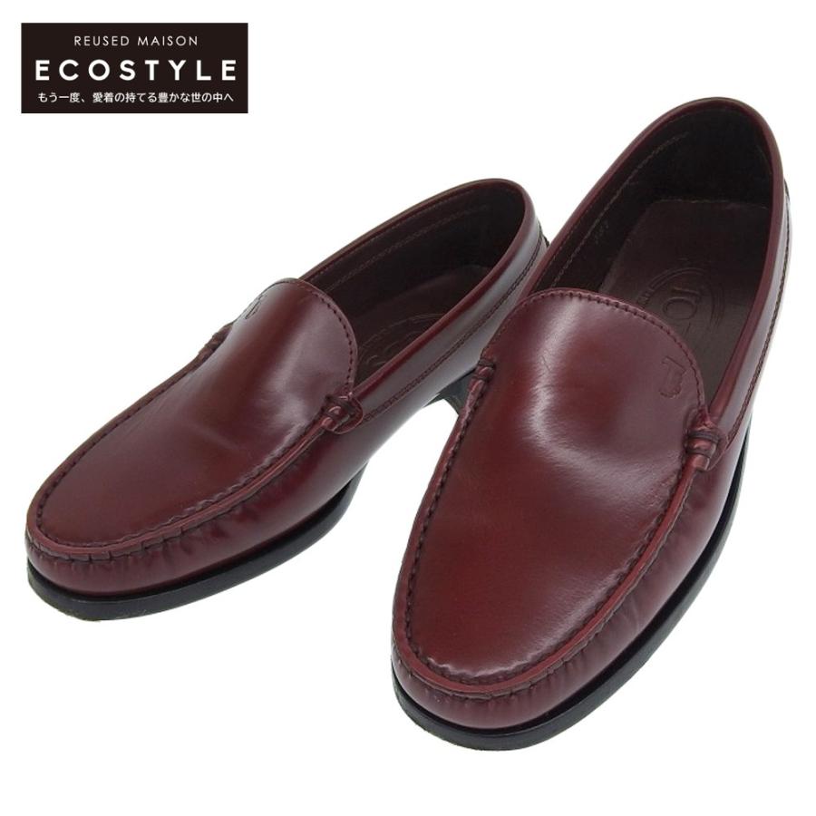 美品 TOD'S トッズ ローファー ドライビングシューズ レディース ボルドー ガラスレザー 36 1/2 : ブランドリユースショップエコスタイル - 通販 - Yahoo!ショッピング