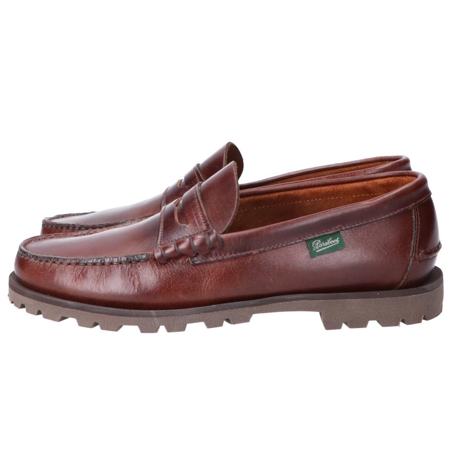 新品同様 Paraboot パラブーツ 183303 CORAUX/RAID コロー コインローファー シューズ 5 1/2 MARRON ...