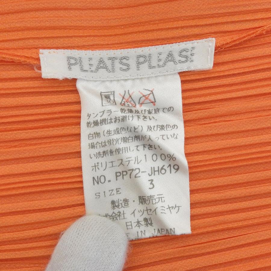 PLEATS PLEASE プリーツプリーズ PP72-JG619 プリーツ ノースリーブ ワンピース 3 オレンジ レディース : ブランド ...